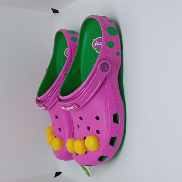 CROCS | Shoes | New Crocs Barney Classic Clog Grass Green Sz M8w | Poshmark